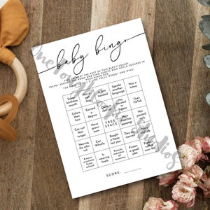 Baby Shower Game * Baby Bingo * Meet the Guest * Editable Baby Shower ...