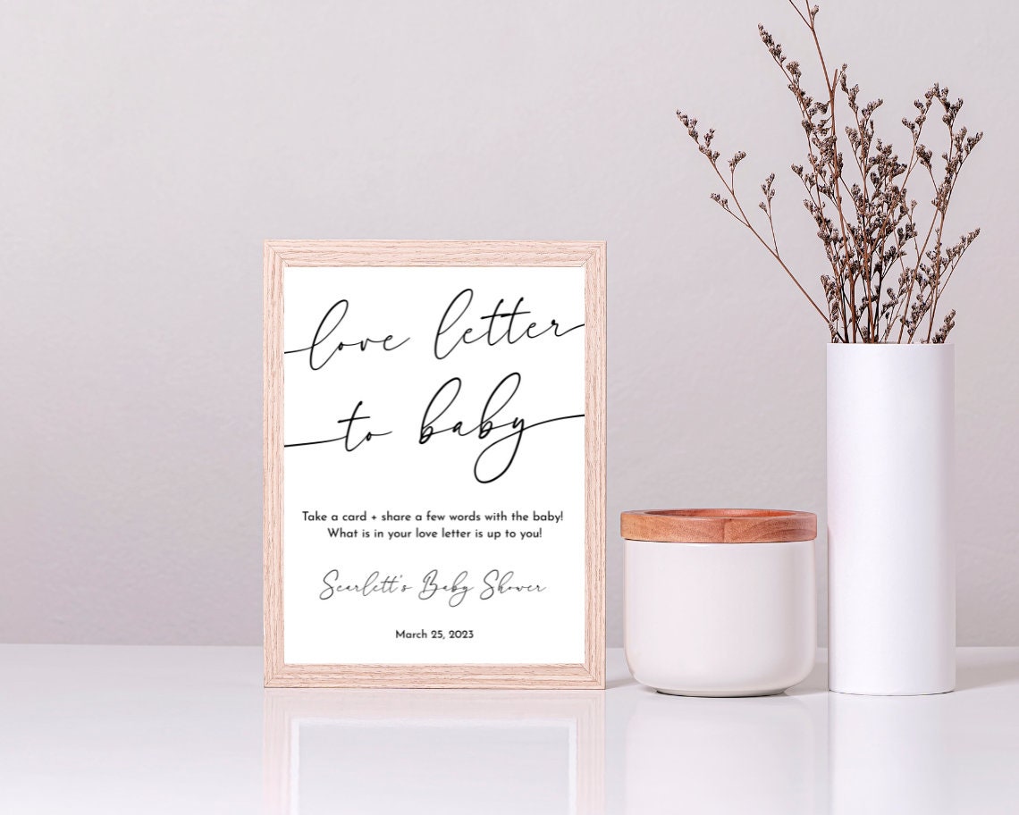 Baby Shower Games * Love Letter to Baby * Baby Boy * Baby Girl * Baby ...