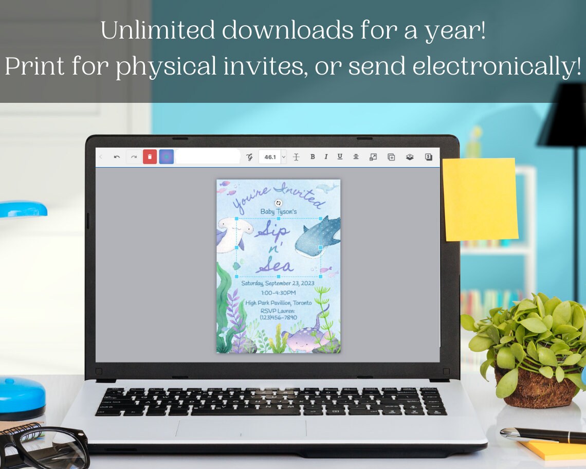 Editable Sip and See, Meet the Baby Invitation, Sip and Sea Party, Sip ...