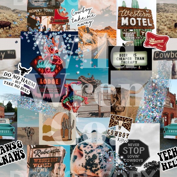 Western Collage - Etsy