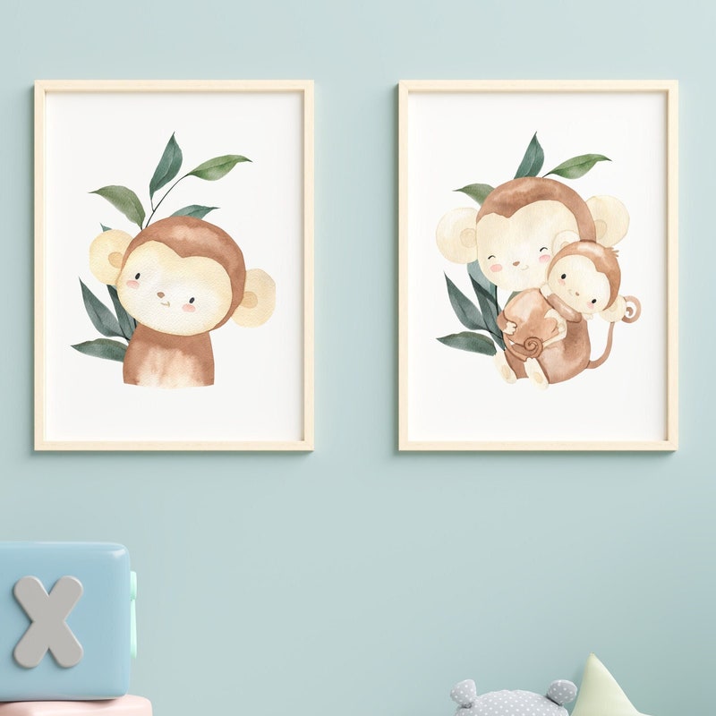 Monkey Wall Art - Etsy