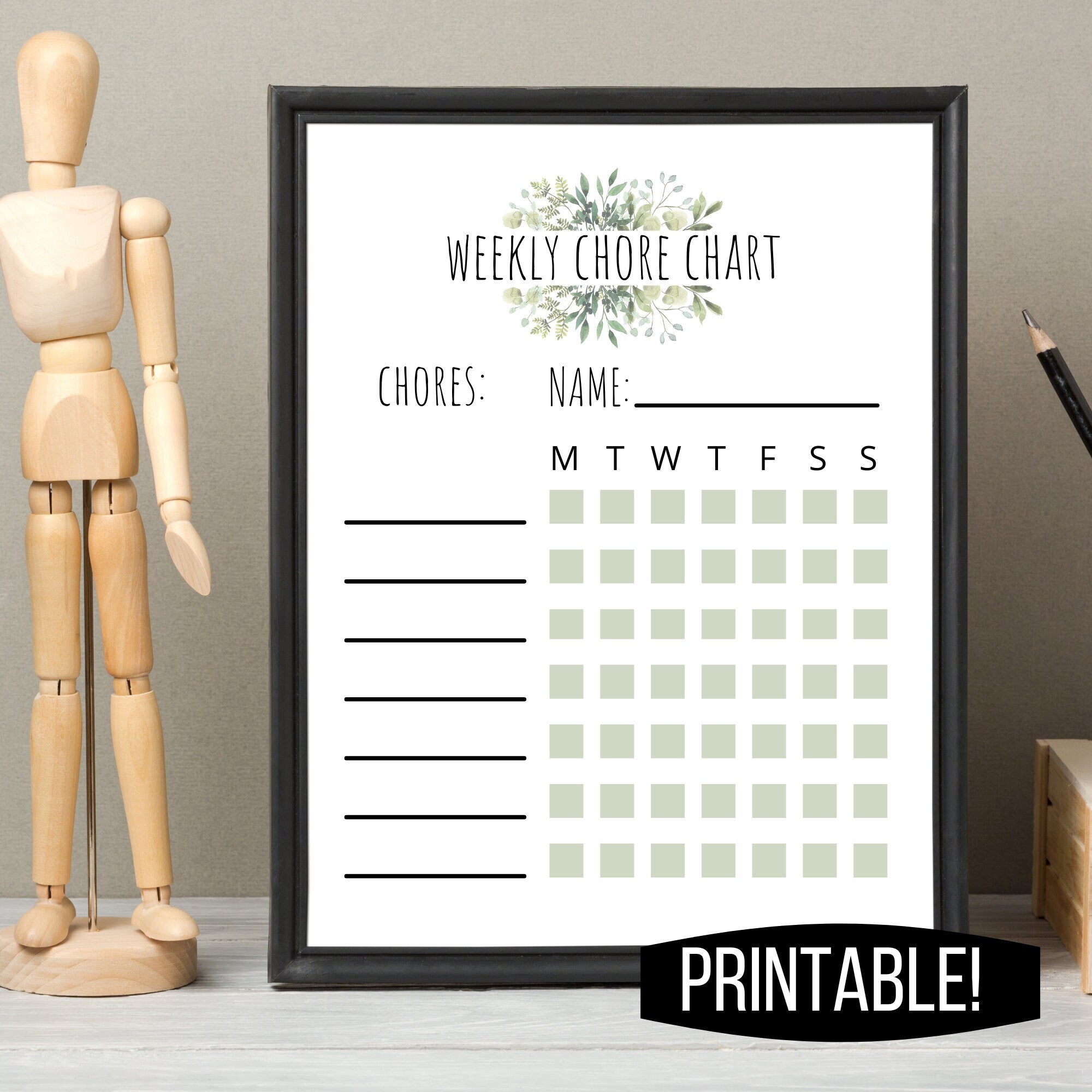Home Décor Chore chart printable Boho Task Chart Wall Décor etna.com.pe