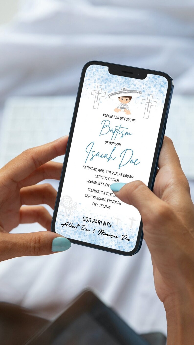 Baby Ranchero Baptism Invitation / Digital / Editable / Charro - Etsy