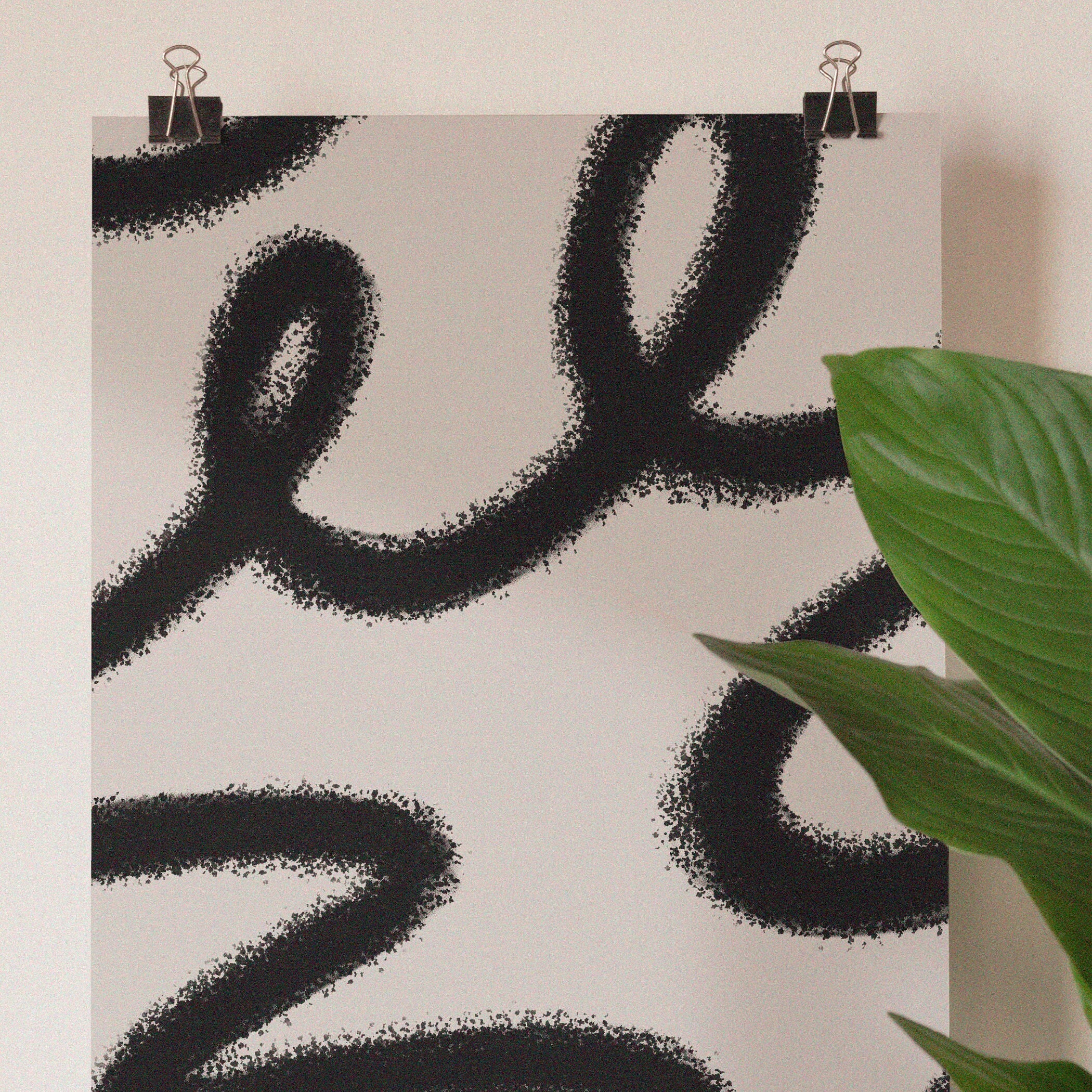 Black Lines Printable Poster. - Etsy