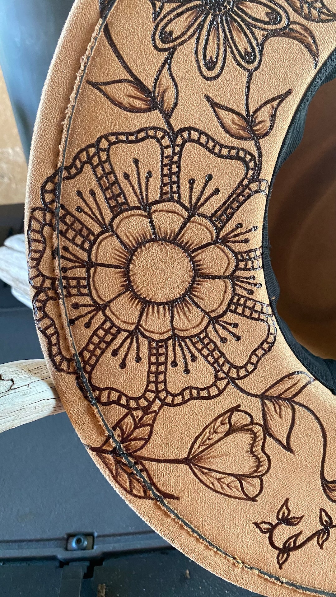 Hidden Gem's Womens Rancher Western Hand Burned Made to Order Cowgirl Extra Wide Brim ...