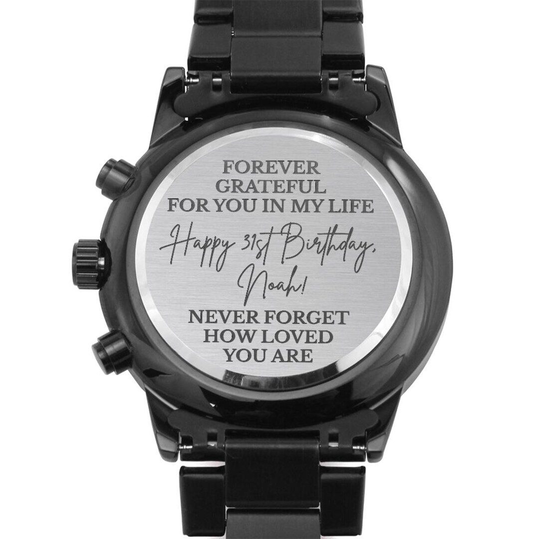 31st Birthday Gift for Him, Personalized Engraved Watch, Birthday Watch ...
