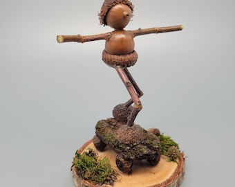Oakie Acorn Elf Trick-rider on His Skateboard - Etsy