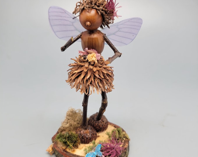 Oakie Acorn Fairy, Purple, Fantasy Art, Whimsical, Fairy Garden, Fairy ...