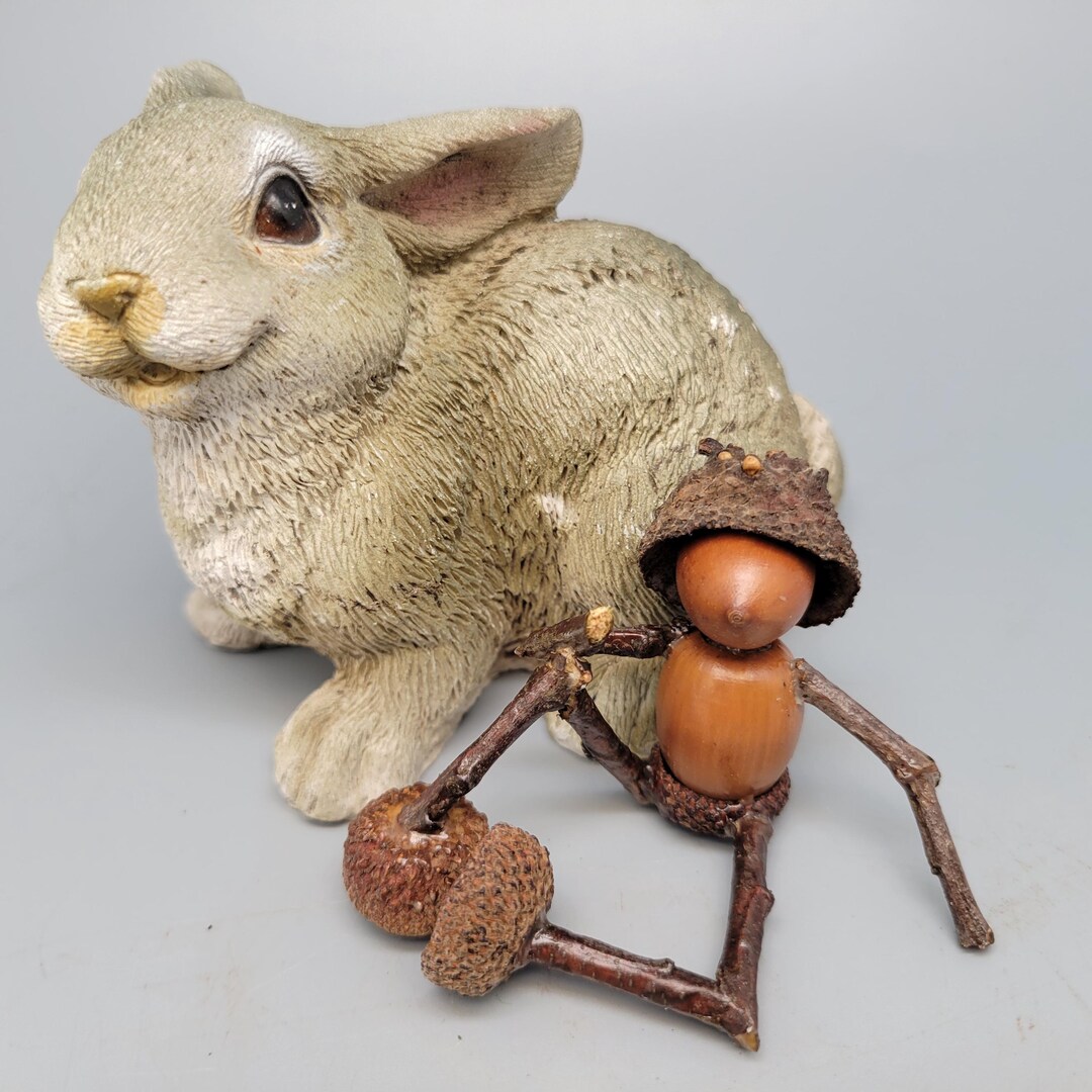 Oakie Acorn Elf Sitting. A Unique, Fantasy Art Figurine to Bring a ...