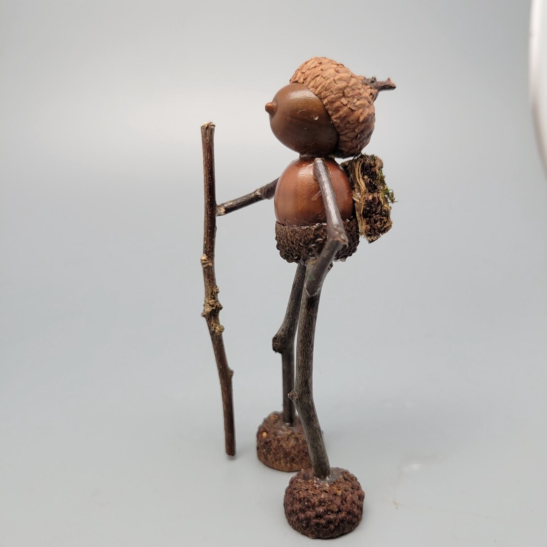 Oakie Acorn Elf, Fantasy Art Figurine, into the Mountains I Go... A ...