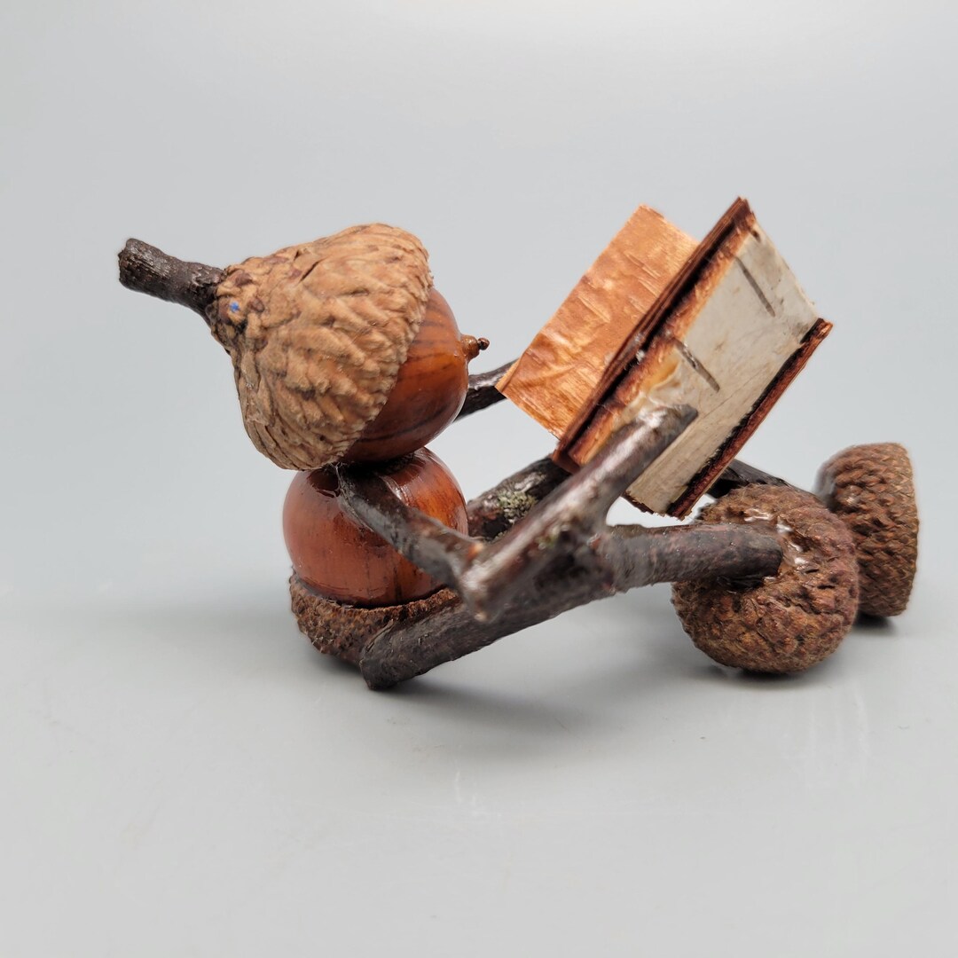 Oakie Acorn Elf, Fantasy Art Figurine, "love to Read." A Whimsical Gift ...