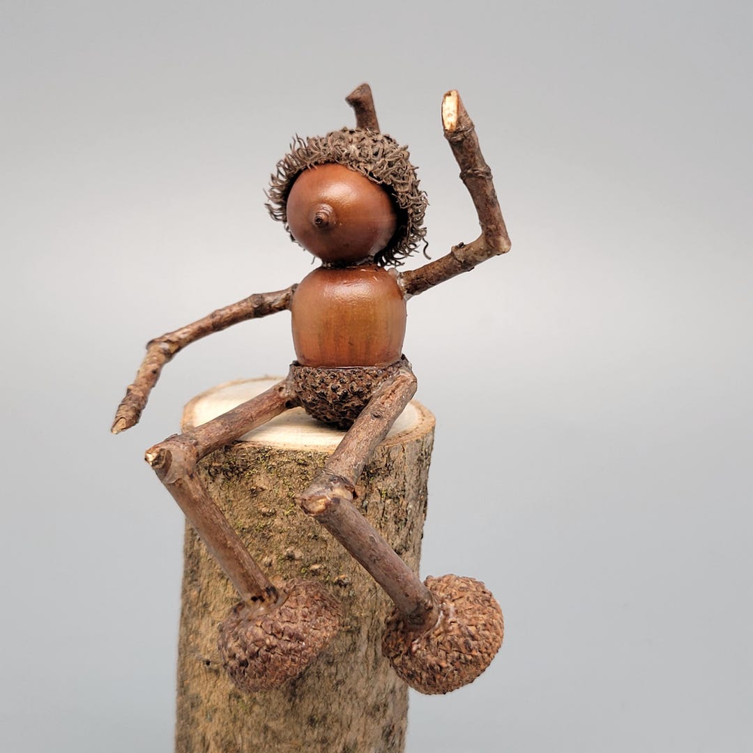 Oakie Acorn Elf, Nature Photo Prop, Fantasy Art, Acorn Figurine ...