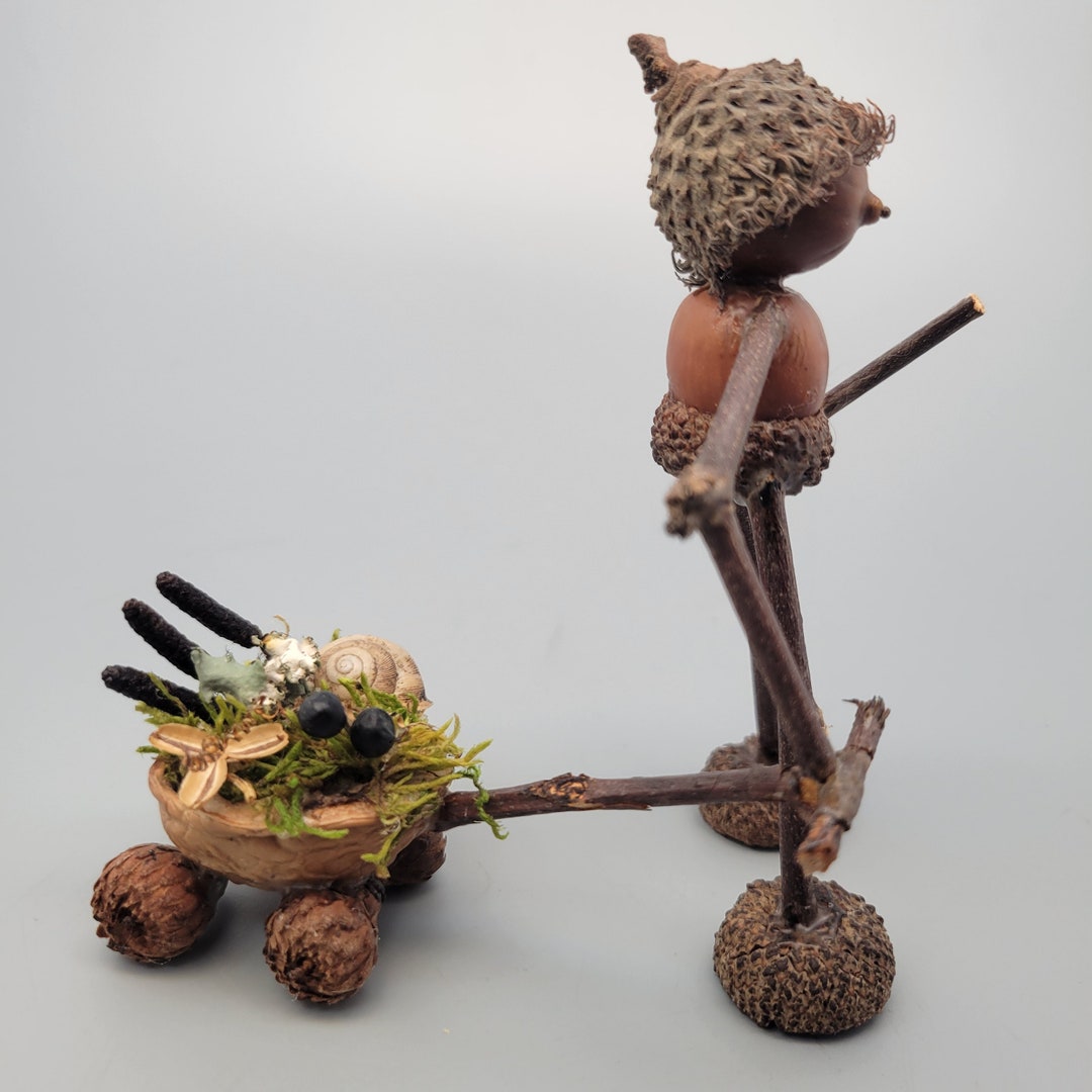 Oakie Acorn Elf Pulling His Wagon of Foraged Materials. say It With ...