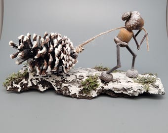 Oakie Acorn Elf gone to Seed, Fantasy Art Figurine. - Etsy