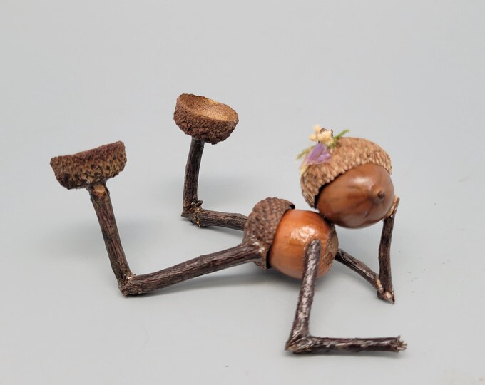 Oakie Acorn Elf, Fantasy Art Figurine. A Bit of Whimsy for Your Home or ...