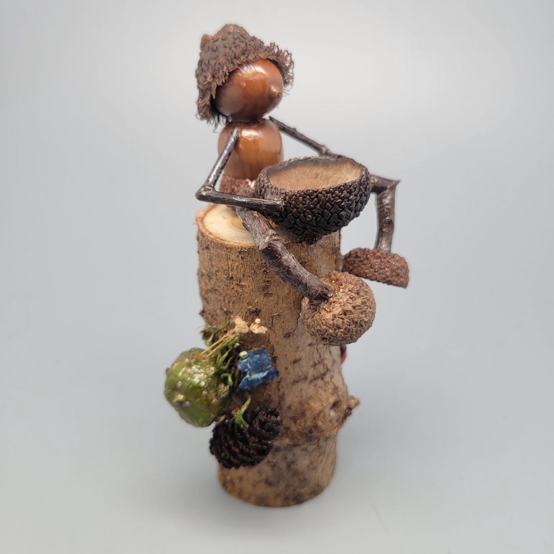 Oakie Acorn Elf, Fantasy Art, Nature Photo Prop Figurine. Fill the ...