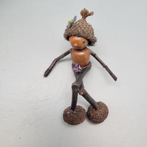 Oakie Acorn Elf, Sitting With Her Legs Crossed. A Lovely, Fantasy Art ...