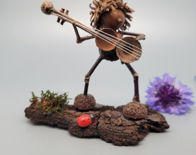 Oakie Acorn Elf Musician, Playing His Guitar. - Etsy Oakie Acorn Elf Musician, Playing His Guitar. - Etsy
