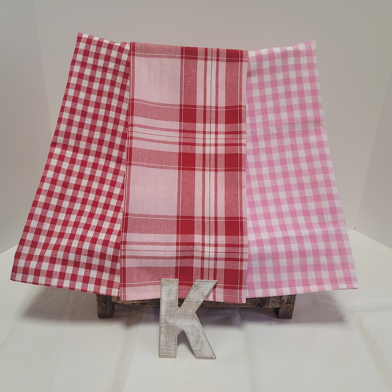 Red Gingham Tea Towels - Etsy