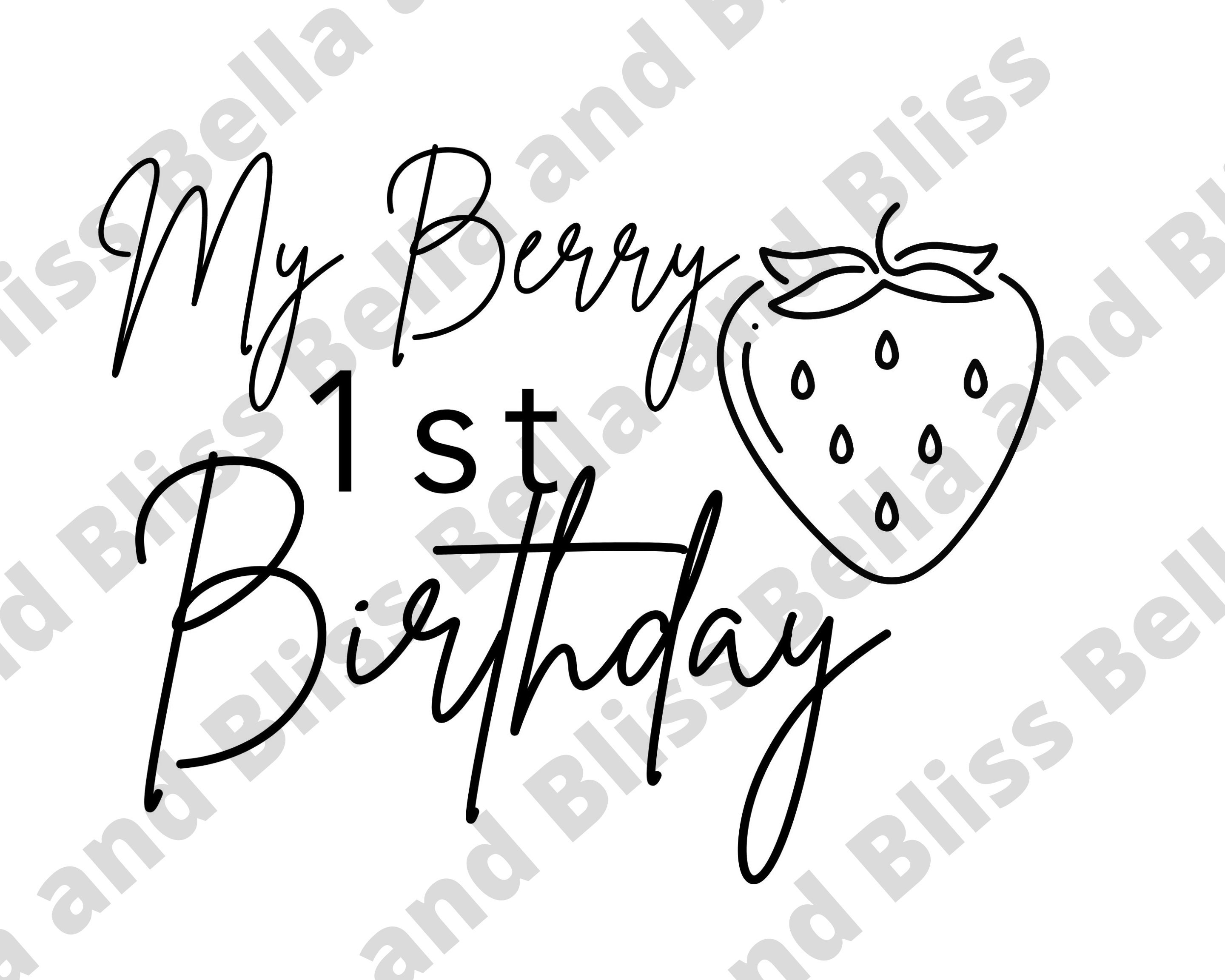 Berry 1st Birthday SVG JPG PNG First Birthday, Baby Party Cricut Cut ...