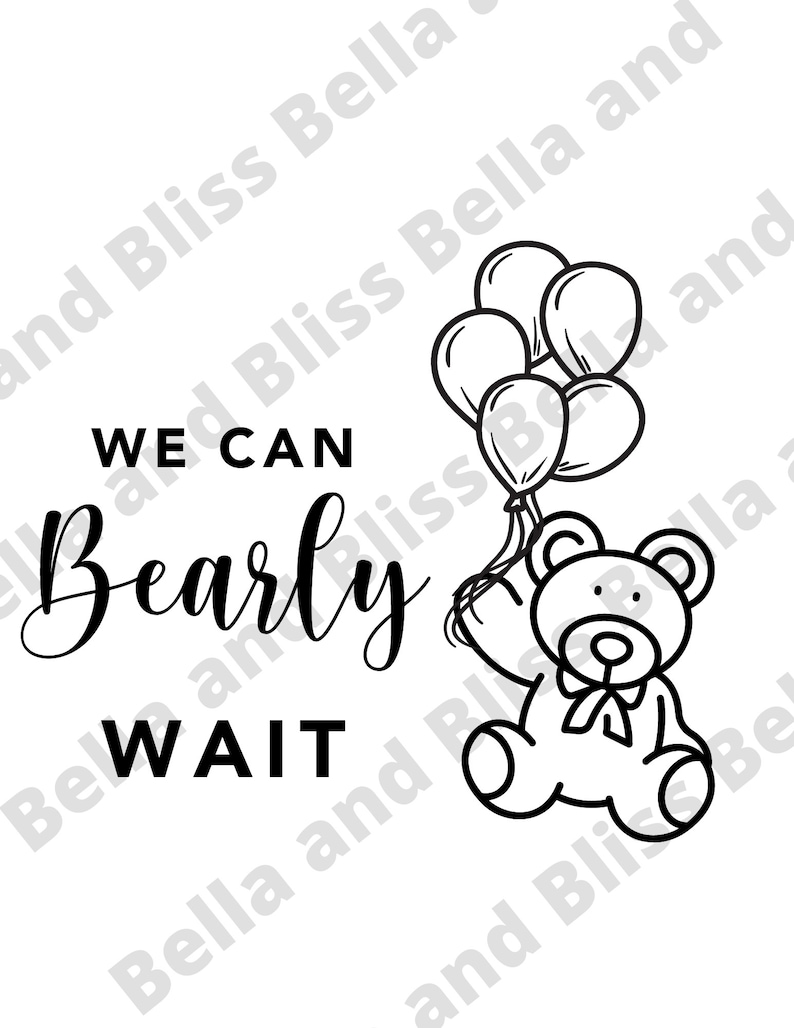 We Can Bearly Wait SVG JPG PNG Baby Shower Baby Announcement - Etsy UK We Can Bearly Wait SVG JPG PNG Baby Shower Baby Announcement - Etsy UK