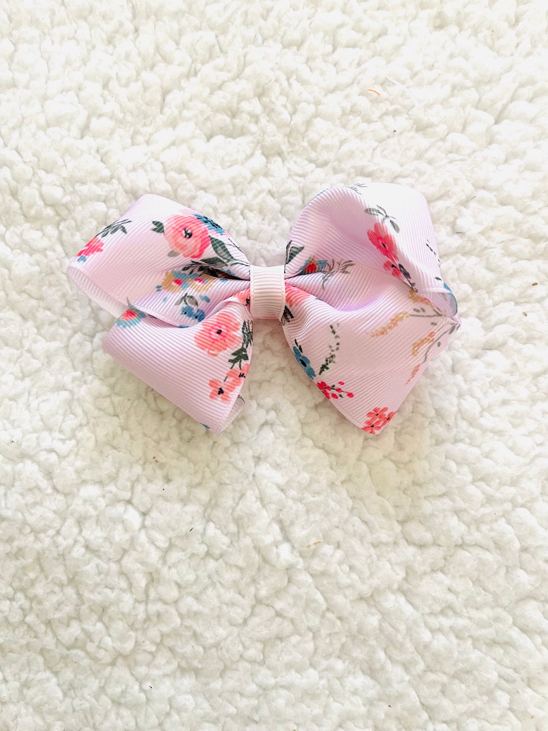 Little Girl Bow Plastic Clip Fabric Bow for Hair Baby Girl Toddler Hair ...