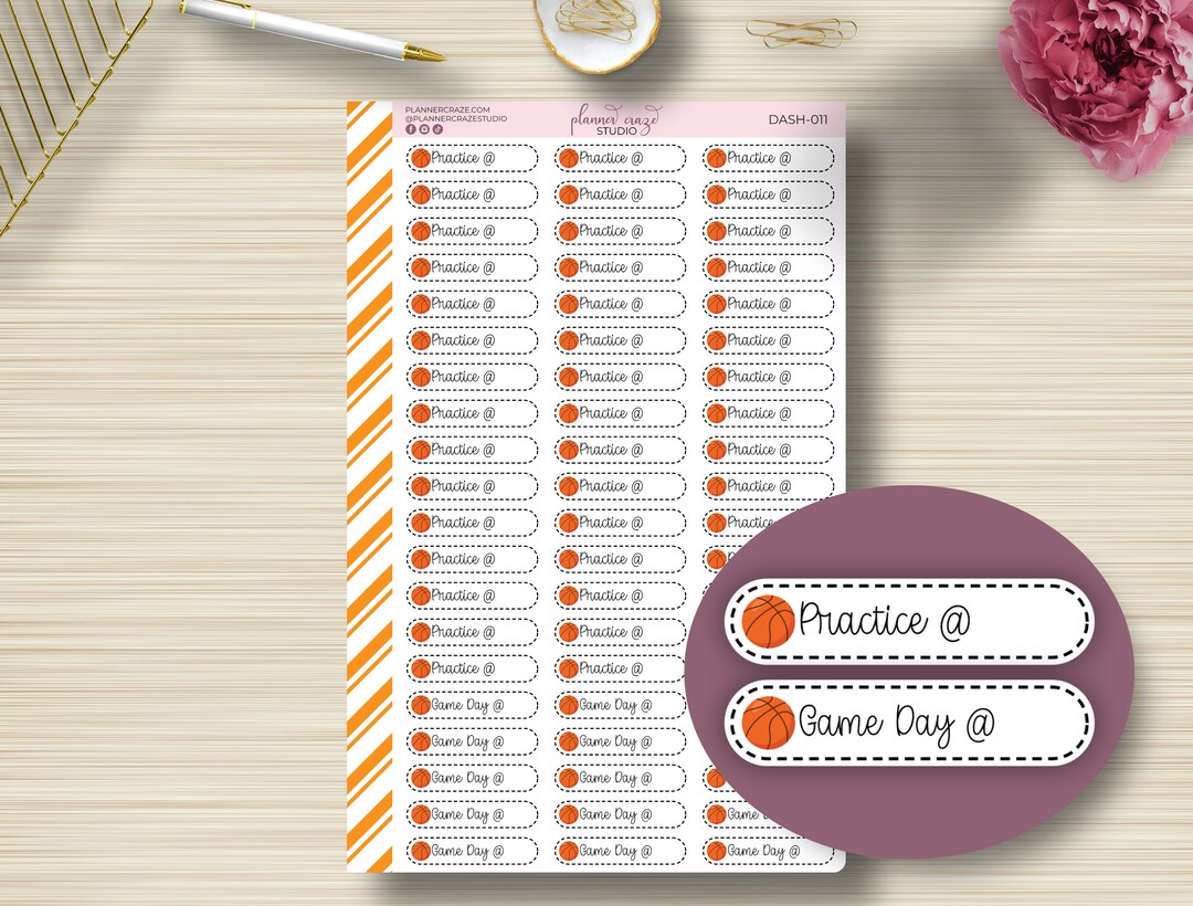 Basketball Stickers, Practice, Game Day Scripts, Planning Sticker ...