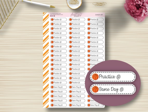 Basketball Stickers Practice Game Day Scripts Planning - Etsy