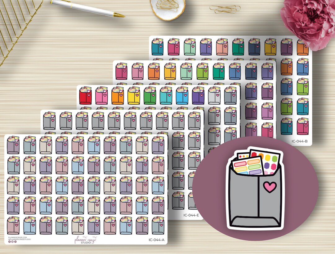 Happy Mail Planner Stickers, Mailer, Envelope, EC Stickers, Erin ...