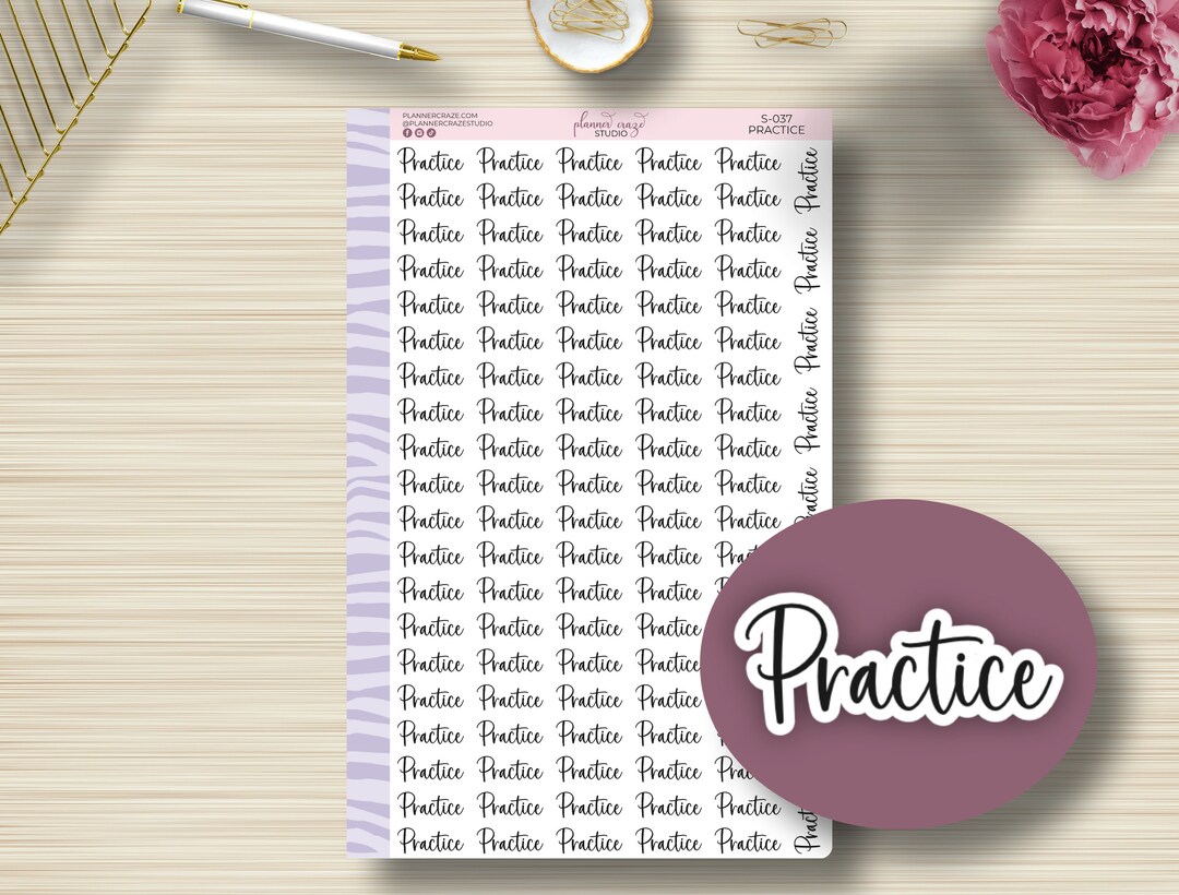 Practice Stickers, Scripts, Event, Sports, School, College, High School ...