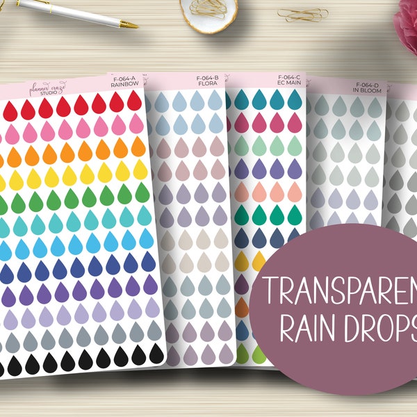 Rain Drop Stickers - Etsy