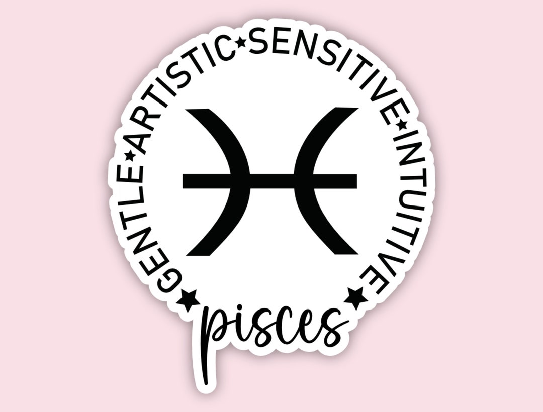 Pisces Vinyl Sticker, Zodiac, Laptop Decal, Gift for Her Him, Birthday ...