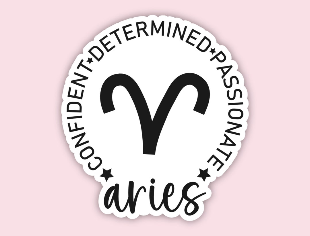 Aries Vinyl Sticker, Zodiac, Laptop Decal, Gift for Her Him, Birthday ...