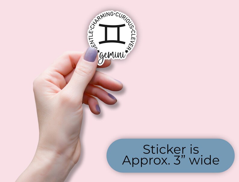 Gemini Vinyl Sticker Zodiac Laptop Decal Gift for Her Him - Etsy