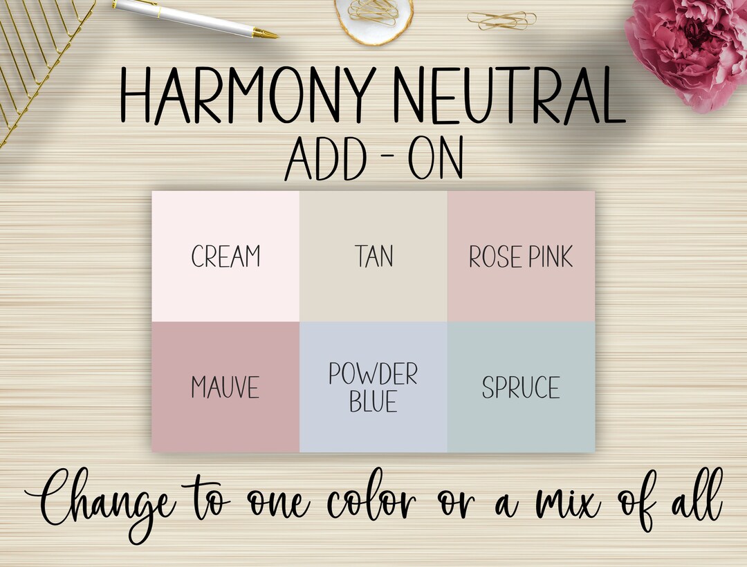 Harmony Neutral Color Change, Inspired by EC, Add On, Planner Stickers ...