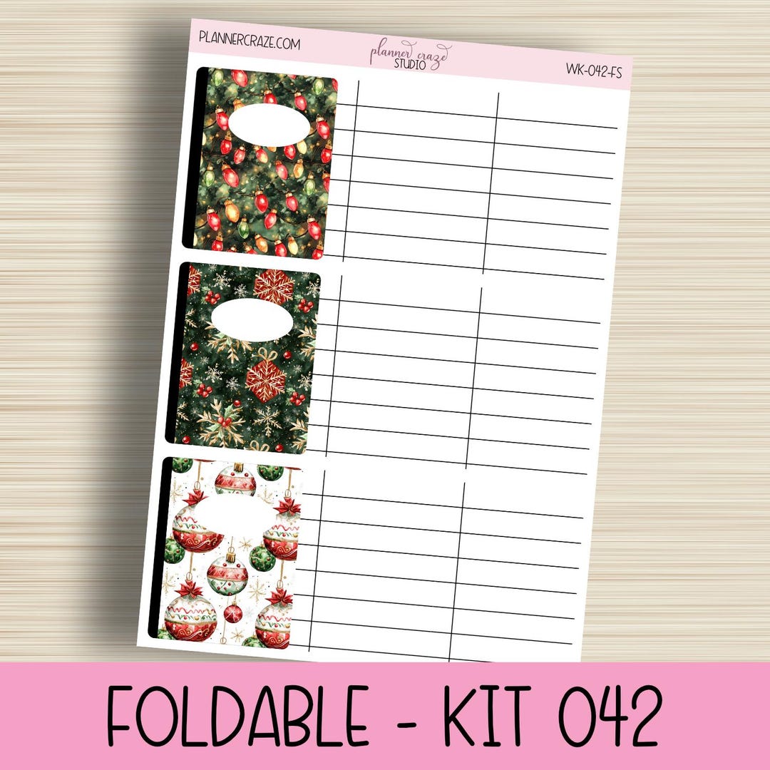 Foldable Planner Stickers, Tri-fold Sticker, Composition Notebook, Erin ...