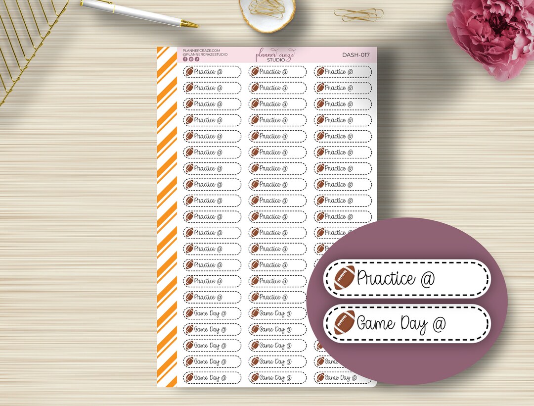 Football Stickers, Practice, Game Day Scripts, Planning Sticker, Sports ...