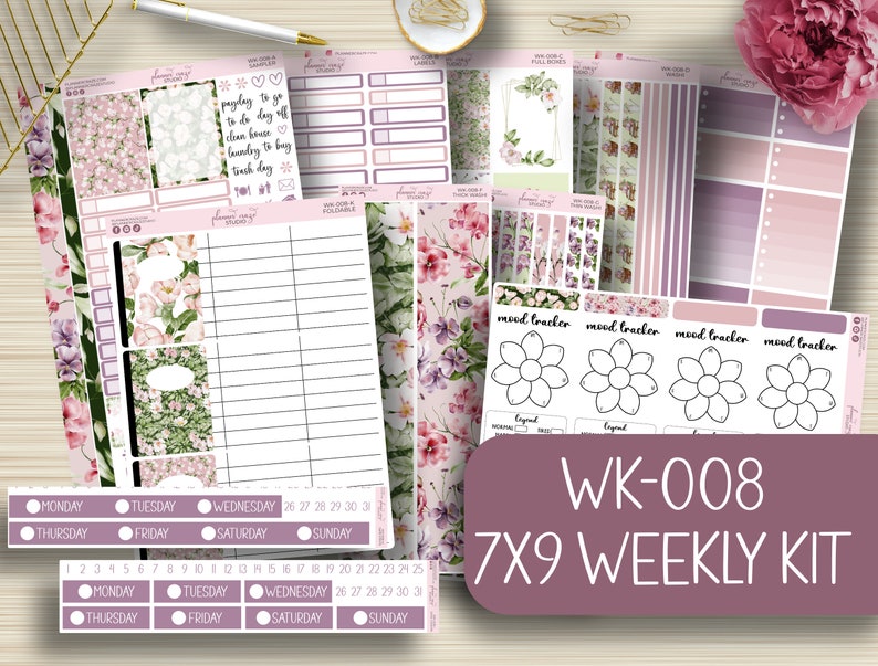 7x9 Weekly Planner Stickers Planning EC Labels Erin - Etsy