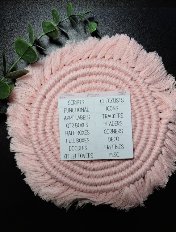 Sticker Divider Labels for Reusable Sticker Book Planner - Etsy