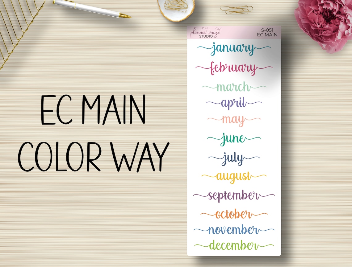 Month Planner Stickers Monthly Scripts Dashboard Planning - Etsy