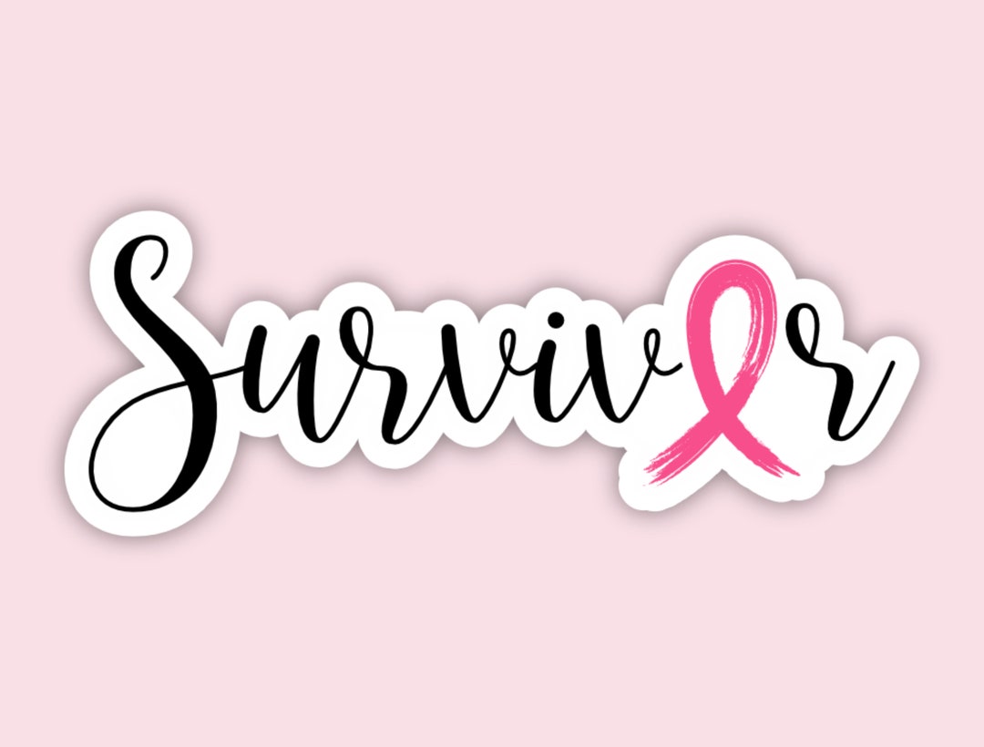 Survivor Vinyl Sticker, Breast Cancer, Laptop Decal, Gift for Her ...