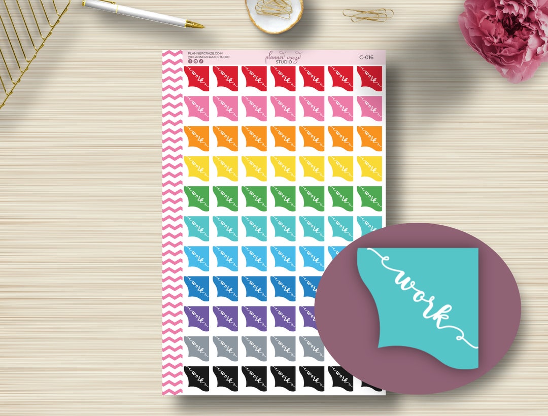 Work Corner Planner Stickers Job Business Functional - Etsy