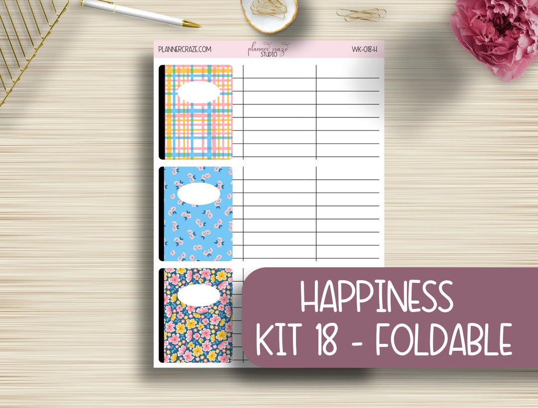Foldable Planner Stickers, Tri-fold Sticker, Composition Notebook, Erin ...