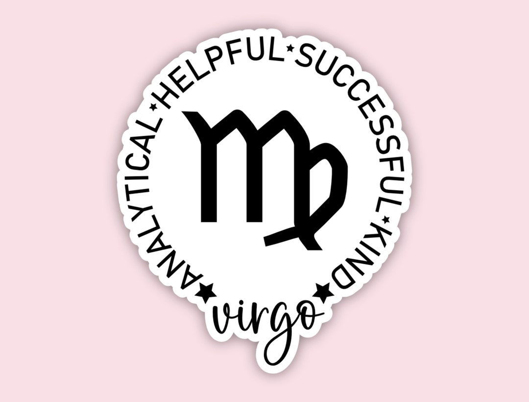 Virgo Vinyl Sticker, Zodiac, Laptop Decal, Gift for Her Him, Birthday ...