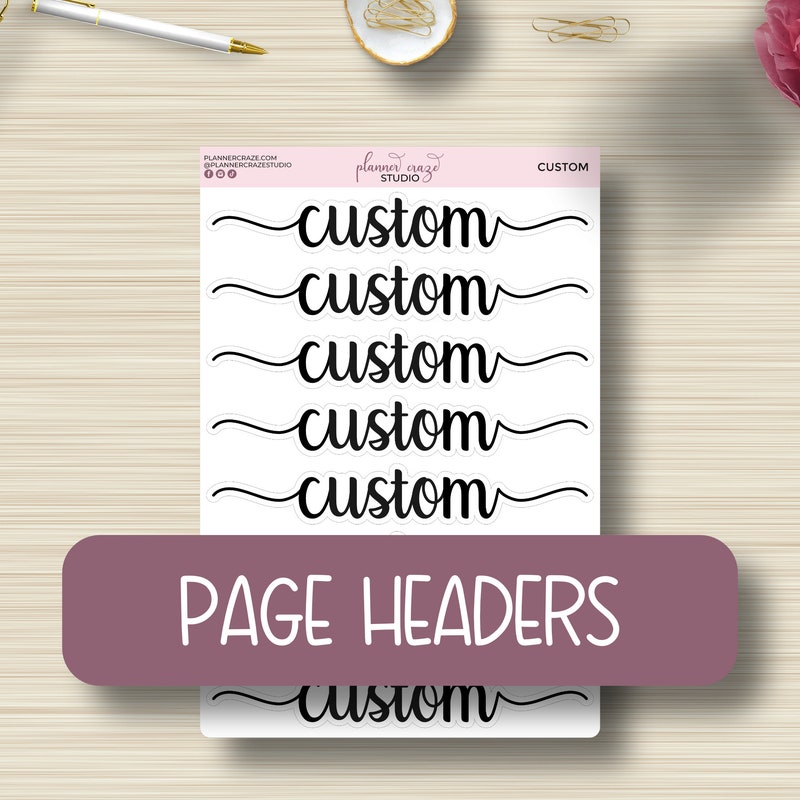 Personalized Note Header - Etsy