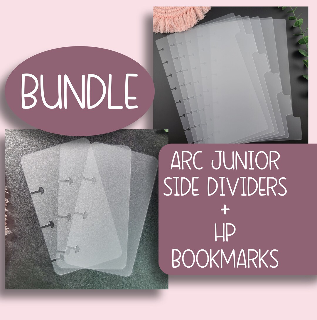Bundle Arc Junior Side Tabs and Bookmarks, Planner Frosted Dividers ...