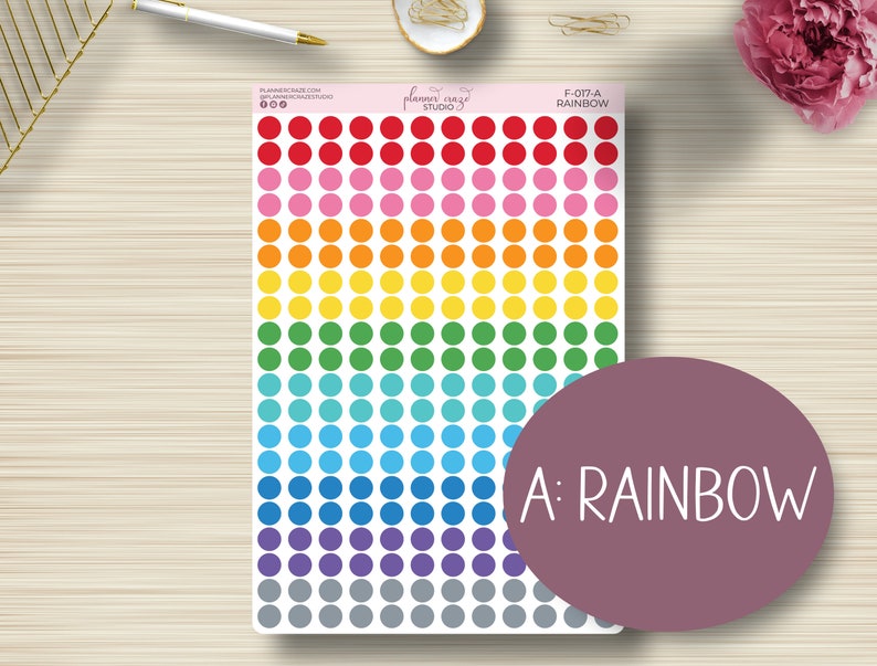 Transparent 0.25 Dots Clear Planner Stickers Planning - Etsy