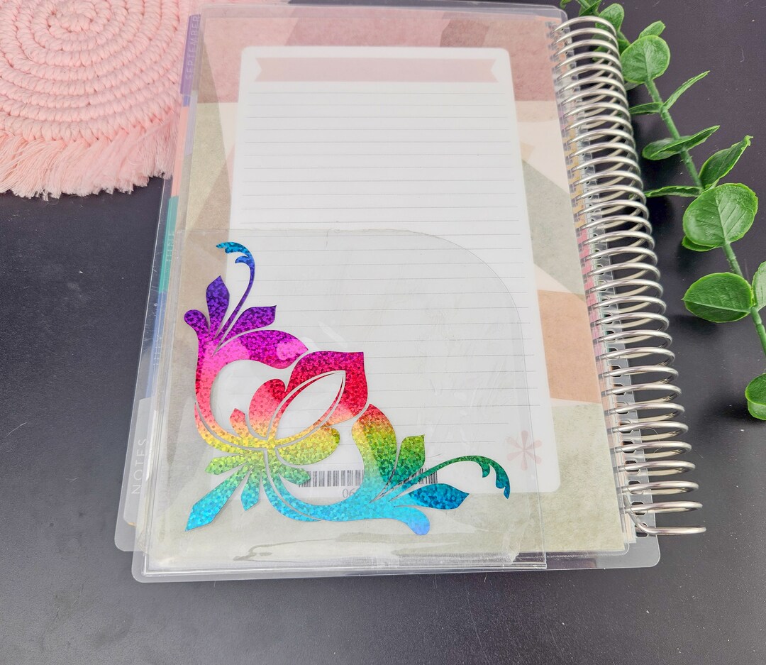 4.5" Adhesive Pocket Folder, Erin Condren, EC, Plum Paper, Happy ...