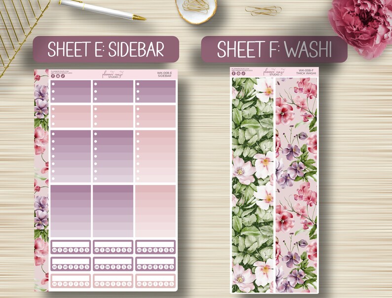 7x9 Weekly Planner Stickers Planning EC Labels Erin - Etsy