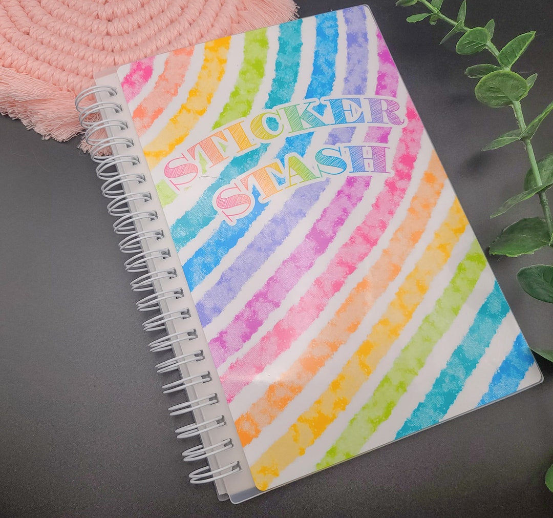 5x7" Reusable Sticker Book, 50 Pages, Planner Stickers, Front and Back ...